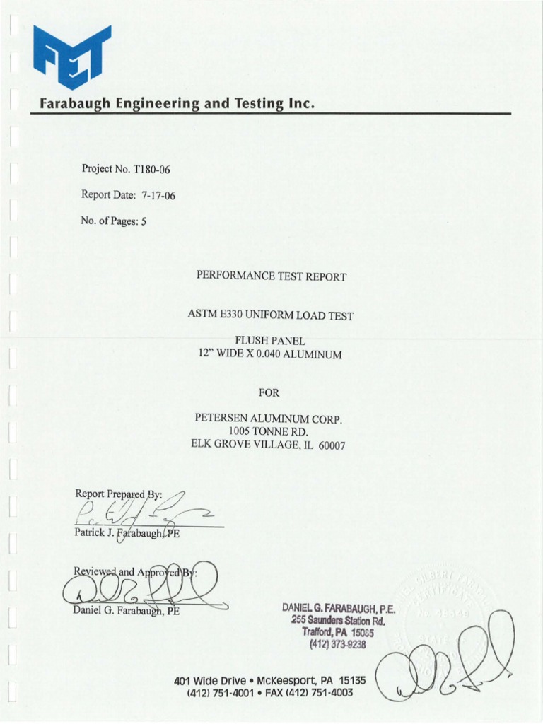 Flush ASTM E330 12 X 040 | PDF | Architectural Design | Architecture