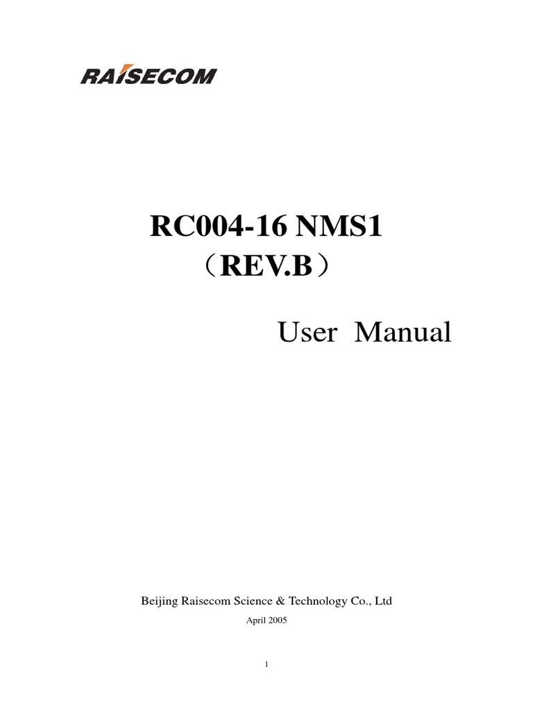 Mux Raisecom RC004-16 NMS1 (REV.B) PDF | PDF | File Transfer Protocol | Command Line Interface