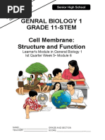 Module 5 General Biology 1 | PDF | Cell Membrane | Phospholipid