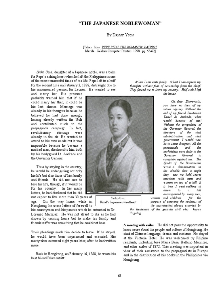 "The Japanese Noblewoman": Seiko Usui, Daughter of A Japanese Noble ...
