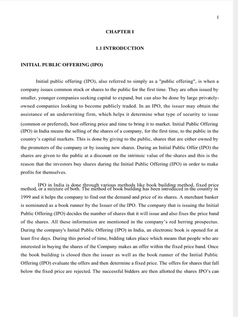 Understanding Initial Public Offerings (IPOs) | PDF | Initial Public ...