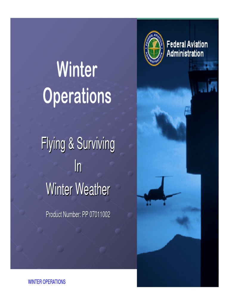 Winter Aviation Operations Guide | PDF | Winter Storm | Ice