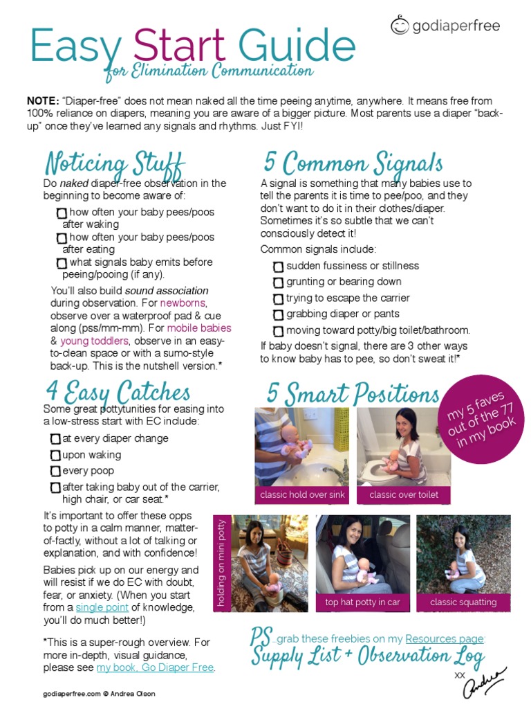 Easy Start Guide For Elimination Communication - Go Diaper Free | PDF ...