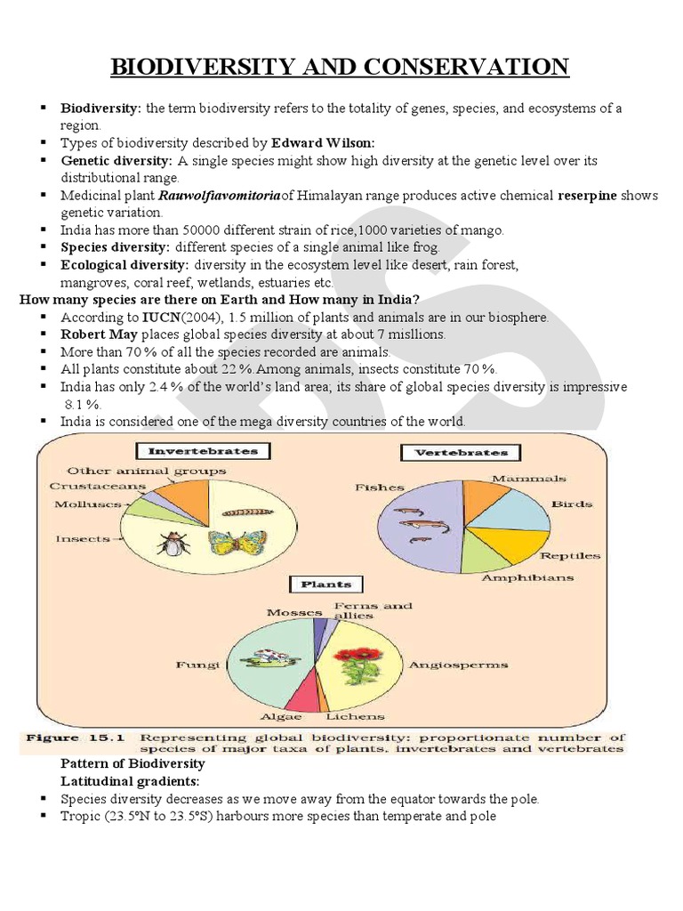 Biodiversity and Conservation Overview | PDF | Biodiversity ...