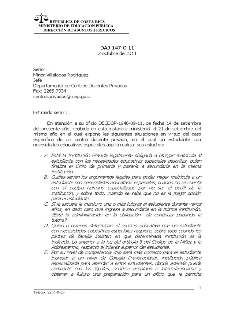 Ley 7600 y Centros Docentes Privados PDF | PDF | Invalidez | Igualdad ...