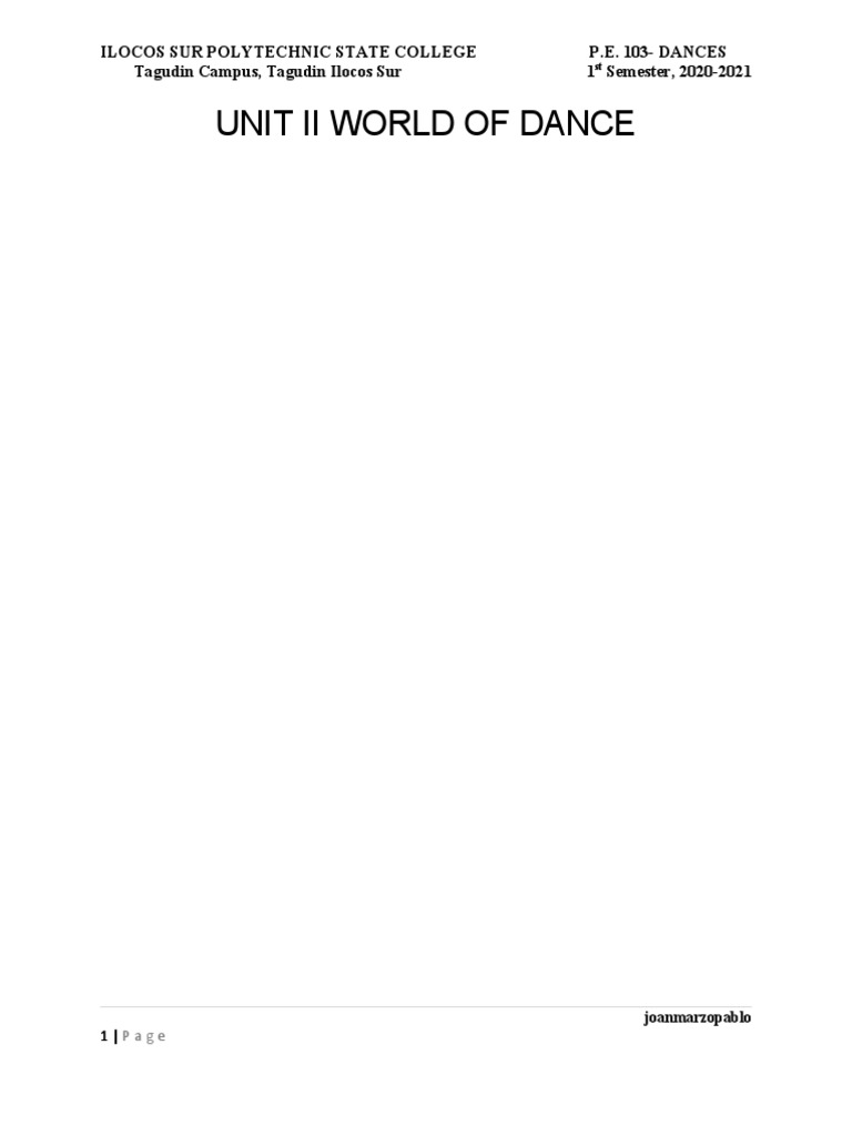 Explore Traditional Dance Styles From Around the World | PDF | Dances ...