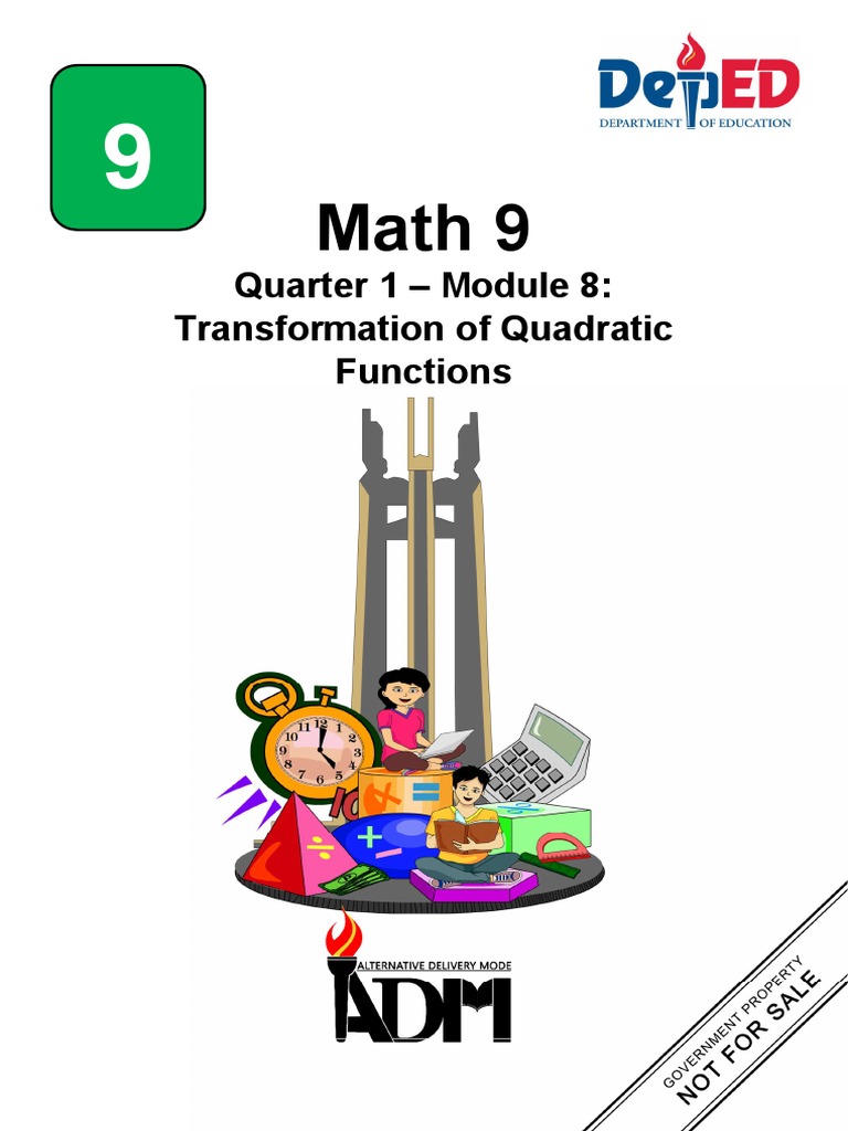 Math9 q1 Mod8 Transformation-Of-Quadratic-Funcitons v3b PDF | PDF ...