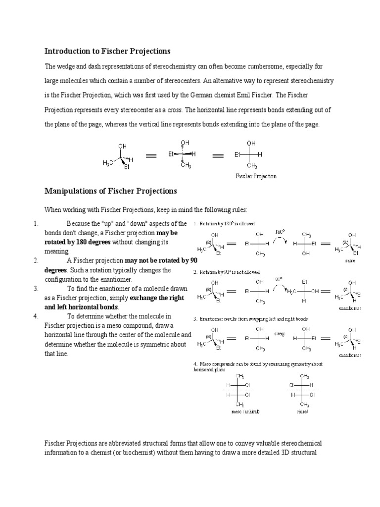Introduction To Fischer Projections: Rotated by 180 Degrees Without ...