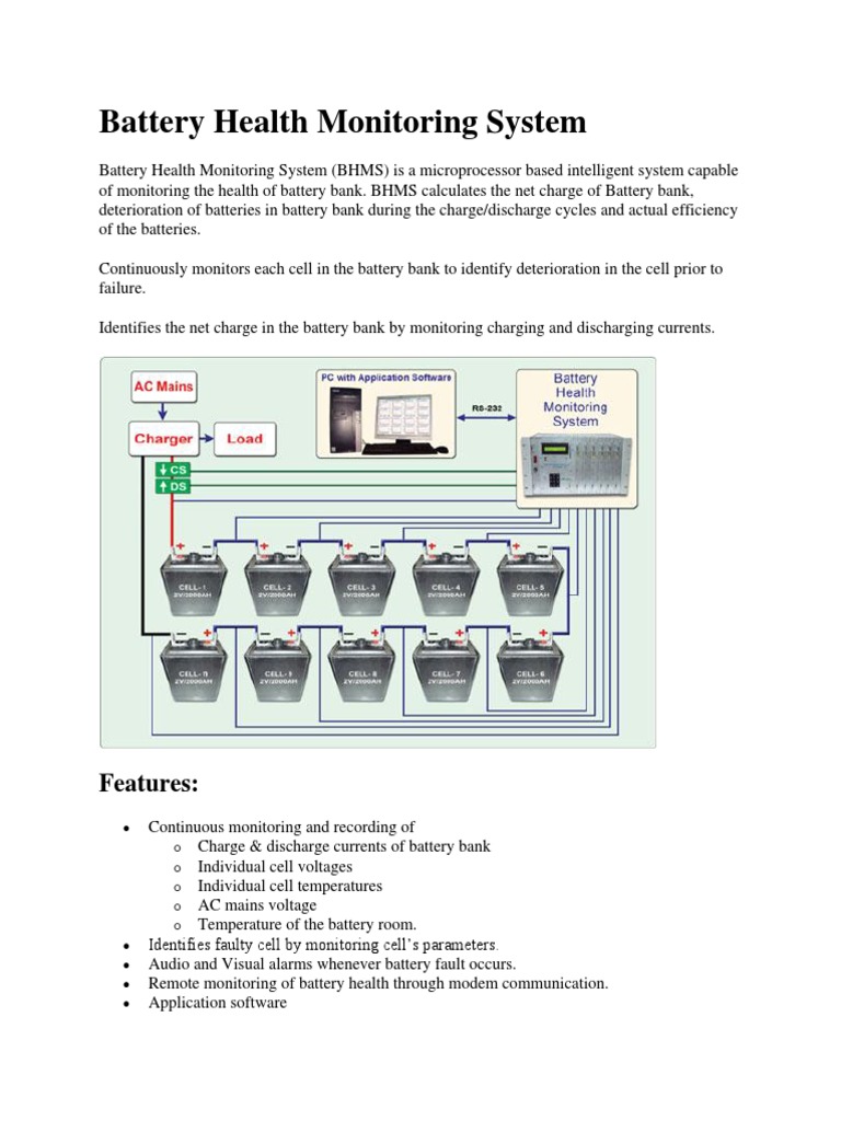 Battery Health Monitoring System: Continuous Monitoring and Fault ...