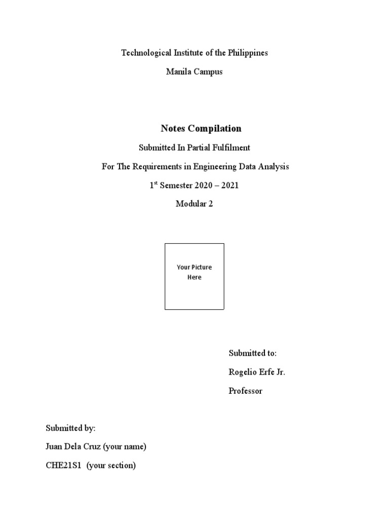 First Page of Notebook | PDF