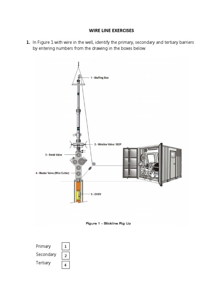 Wire Line Exercises: by Entering Numbers From The Drawing in The Boxes ...