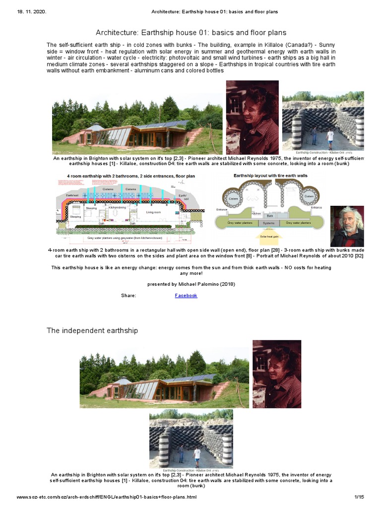 Architecture - Earthship House 01 - Basics and Floor Plans | PDF ...