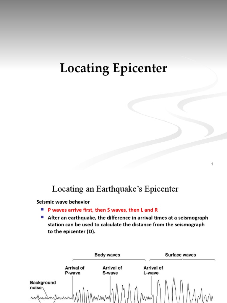Lecture 4 Locating Epicenter | PDF | Latitude | Longitude