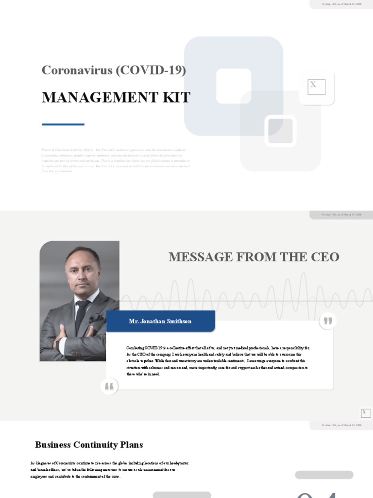 You Exec - Coronavirus Management Kit Free | PDF | Telecommuting | Sick ...