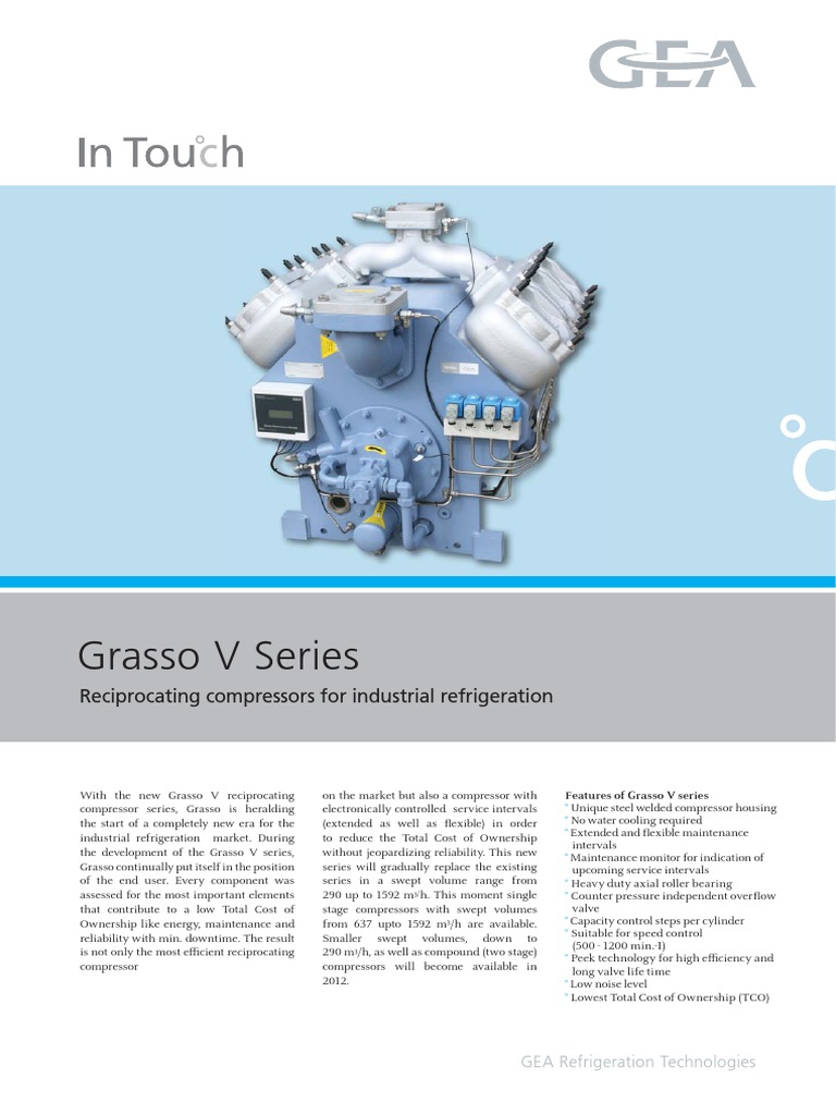 Grasso V Series: Reciprocating Compressors For Industrial Refrigeration ...