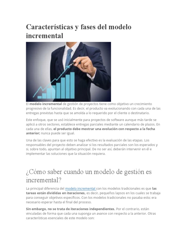Características y Fases Del Modelo Incremental | PDF | Informática ...