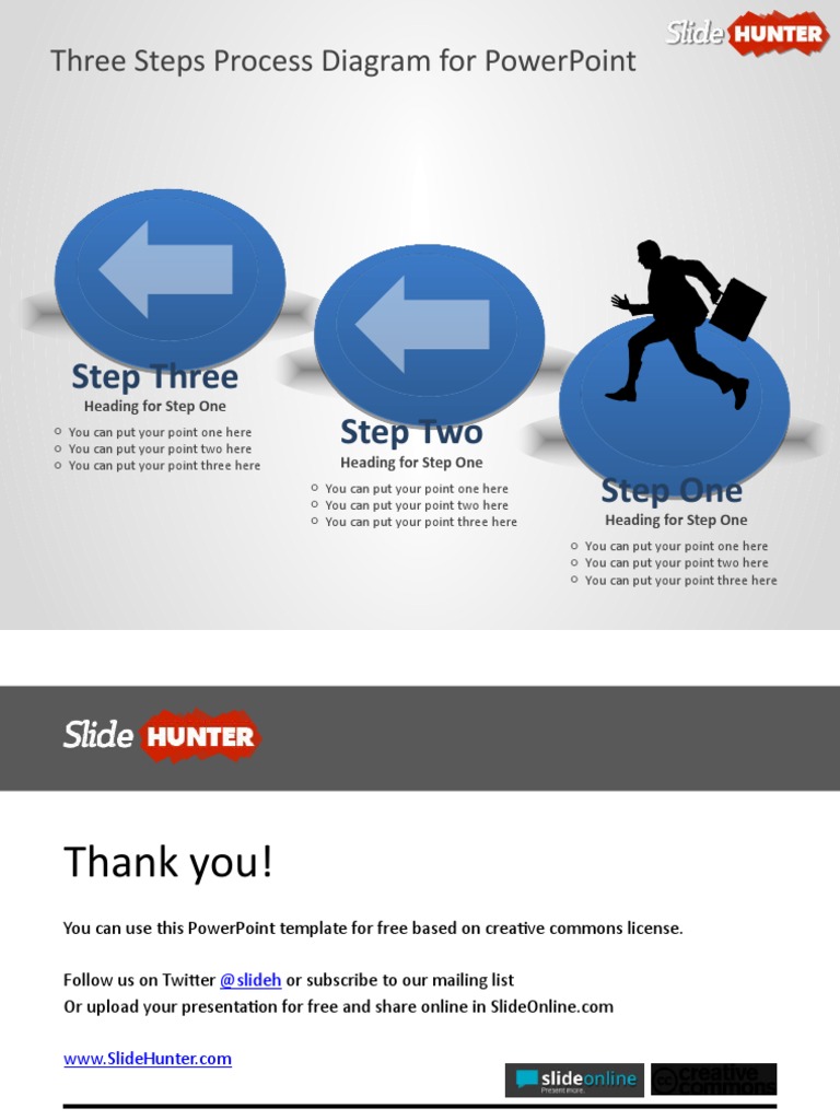 Three-Step PowerPoint Diagram Template | PDF