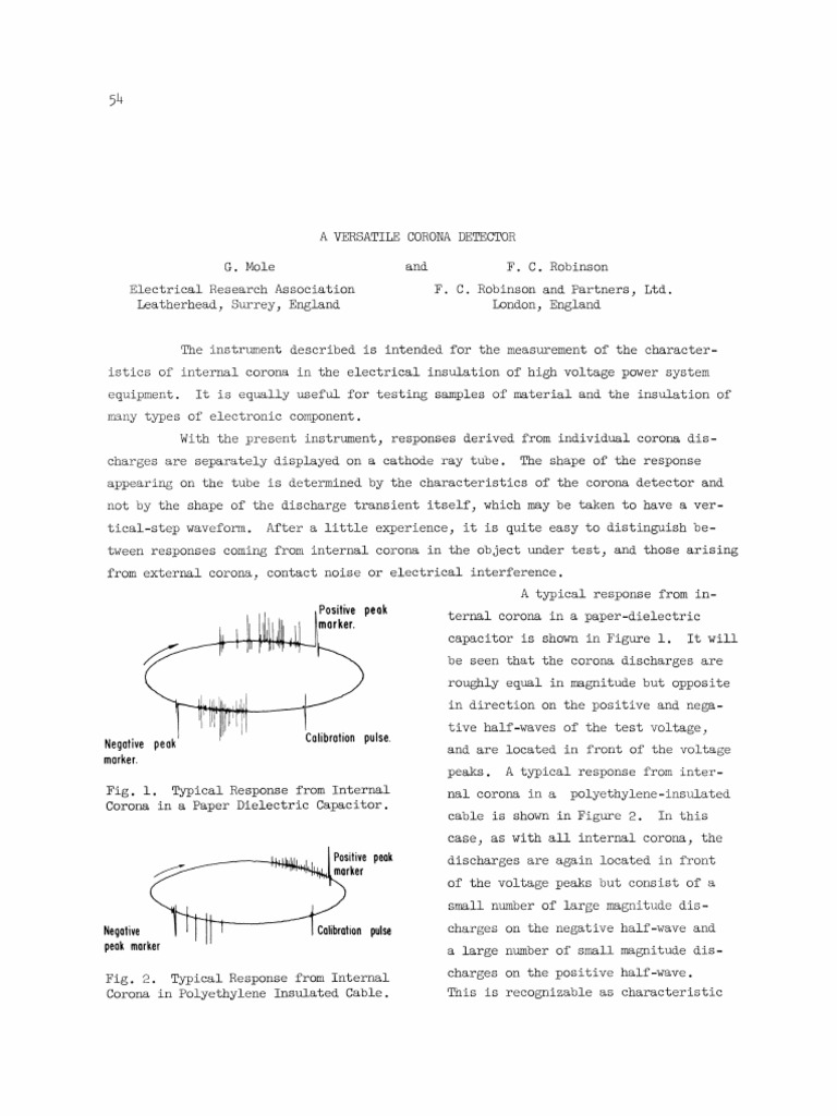 Mole, G., & Robinson, F. C. (1962) - A Versatile Corona Detector ...
