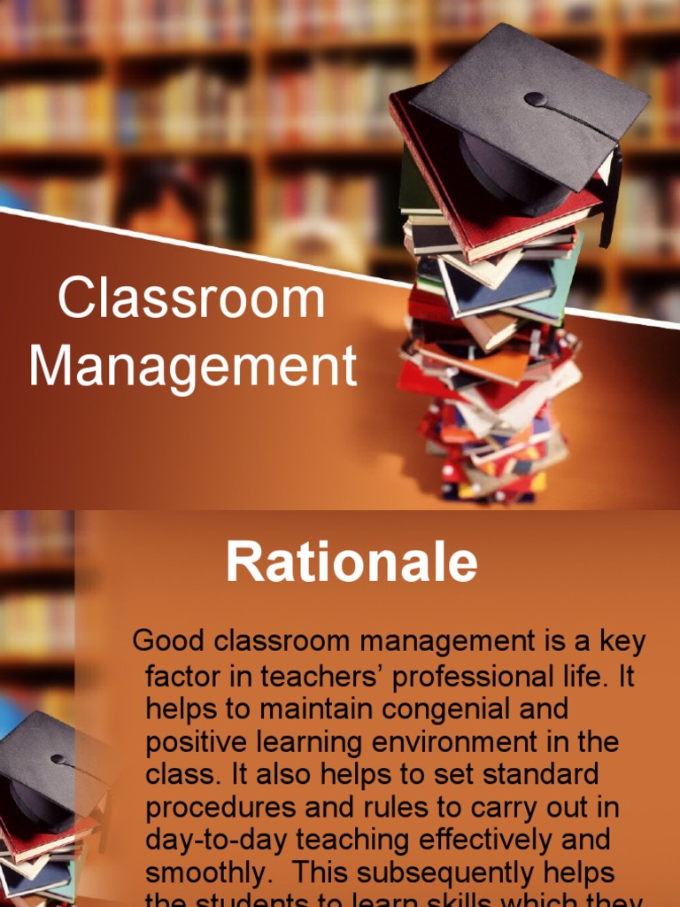 Classroom Management Styles and Rationale | Download Free PDF ...