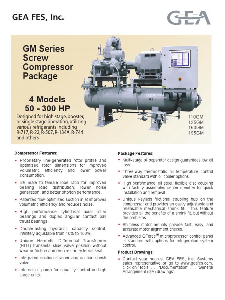Gea Fes, Inc.: 4 Models 50 - 300 HP | PDF | Pump | Valve