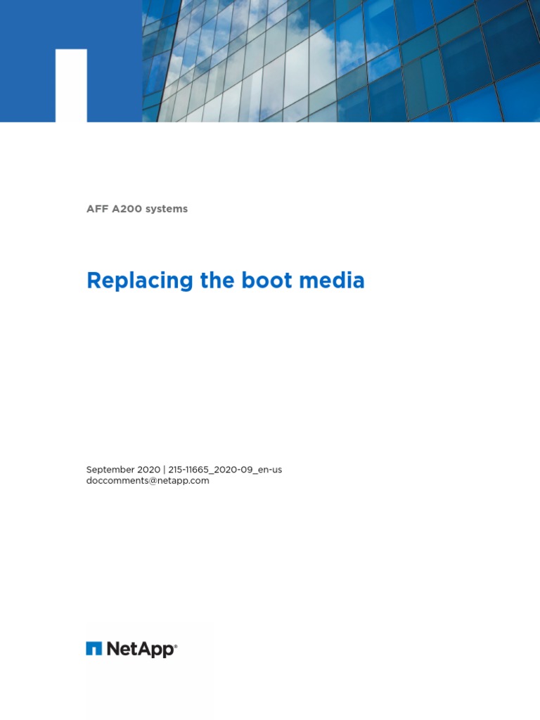 AFF A200 - Replacing The Boot Media | PDF | Computer Networking ...
