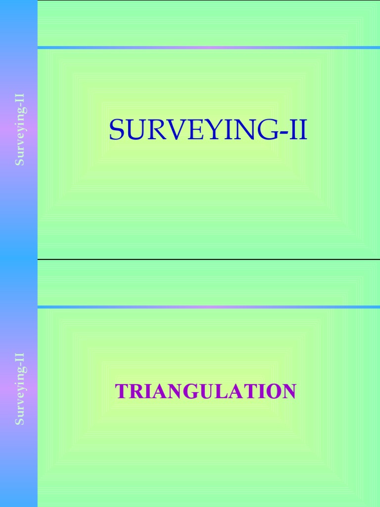 Triangulation Survey Method | PDF | Surveying | Triangle