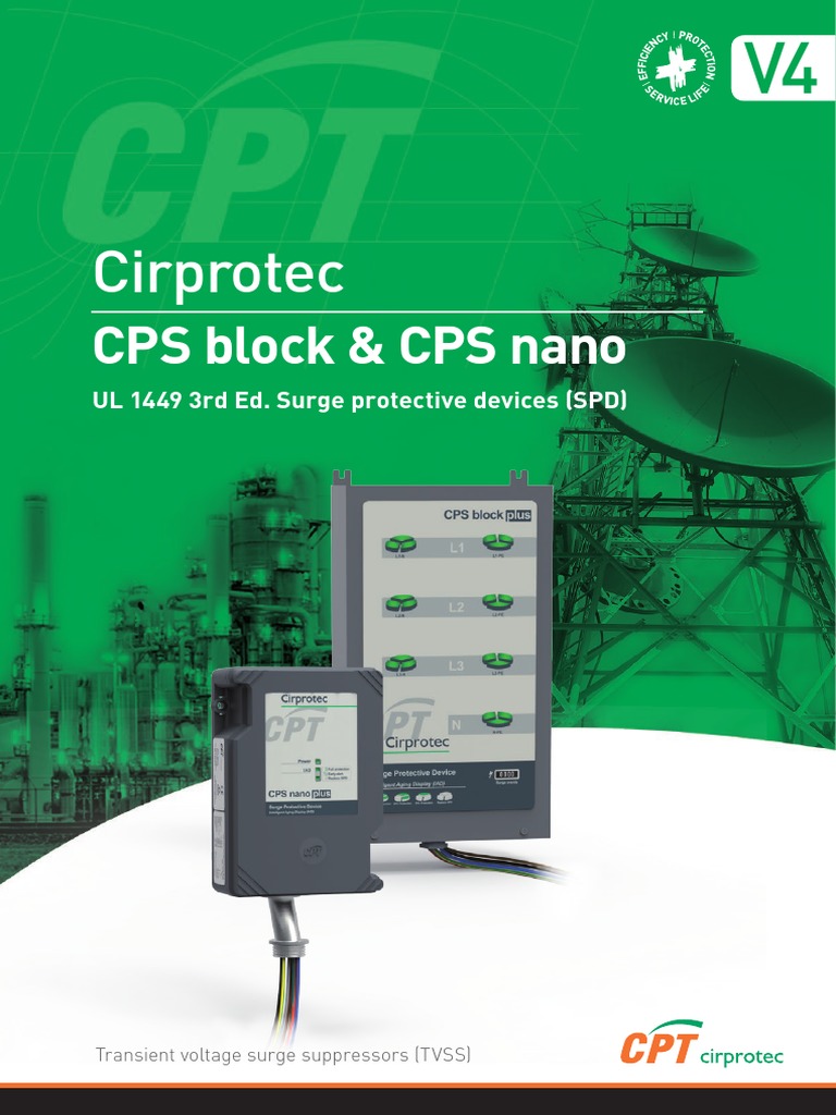 CPT Cirprotec V4 SURGE PROTECTIVE DEVICES UL 1449 3rd Ed CPS | PDF ...