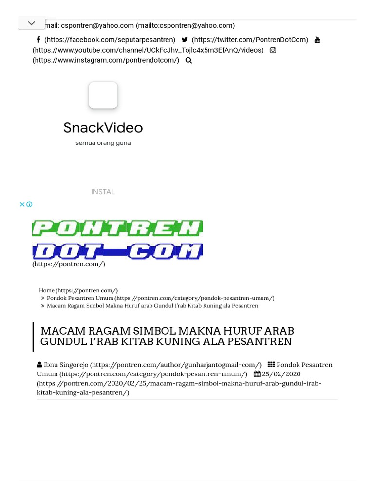 Simbol dan Makna Huruf Gundul Kitab Kuning | PDF | Kajian Bahasa Asing