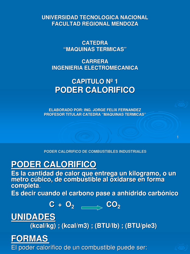 01-Poder Calorifico | PDF | Combustión | Combustibles