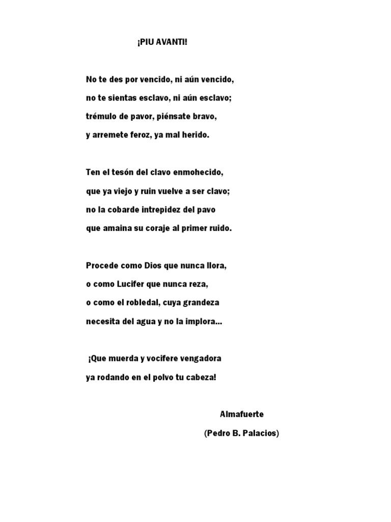 Almafuerte - Piu Avanti | PDF