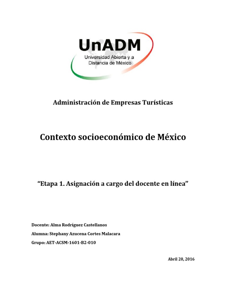 Contexto Socioeconómico de MEXICO UnADM | PDF | Socioeconomics | México