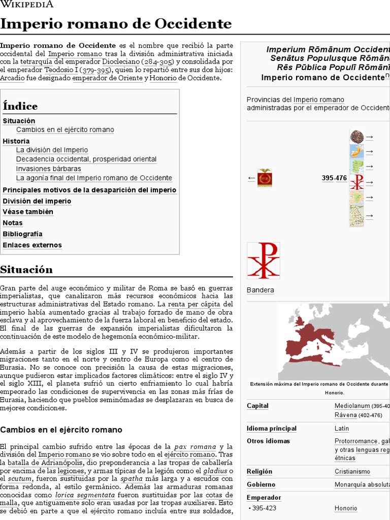 Imperio Romano de Occidente | PDF | imperio Romano | Antigüedad tardía
