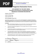 Plagiarism Declaration Form | PDF