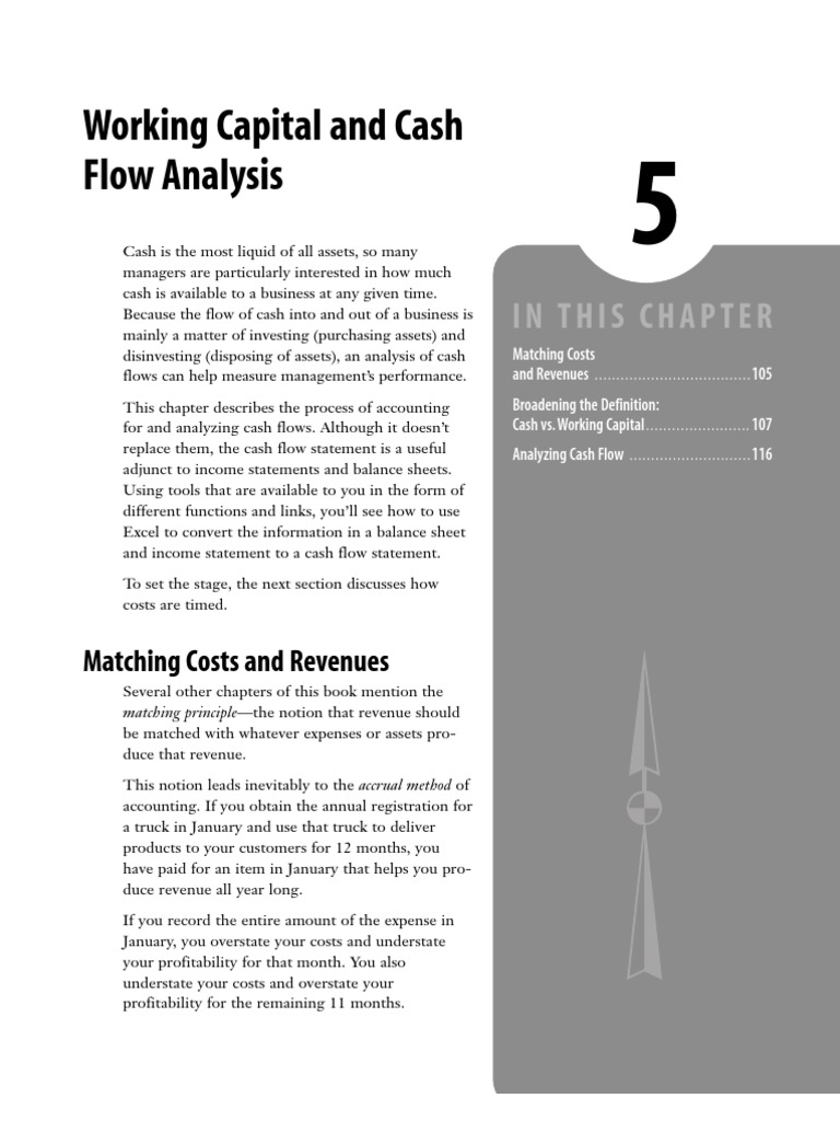 working capital & cash flow analysis | Working Capital | Debits And Credits