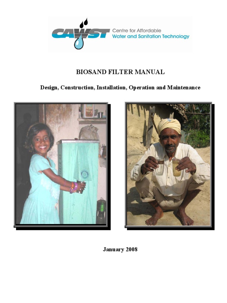 Biosand Filter CAWST Part1 PDF | PDF | Filtration | Water