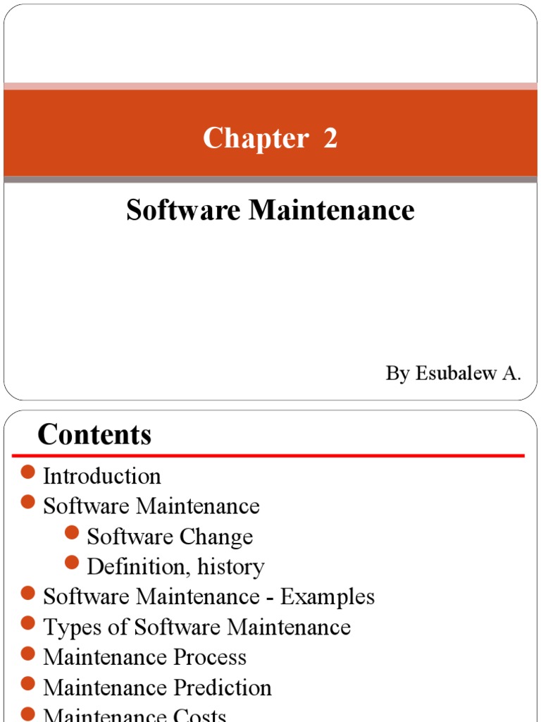 Chapter 2 - Software Maintenance (Lecture 13) | PDF | Method (Computer ...