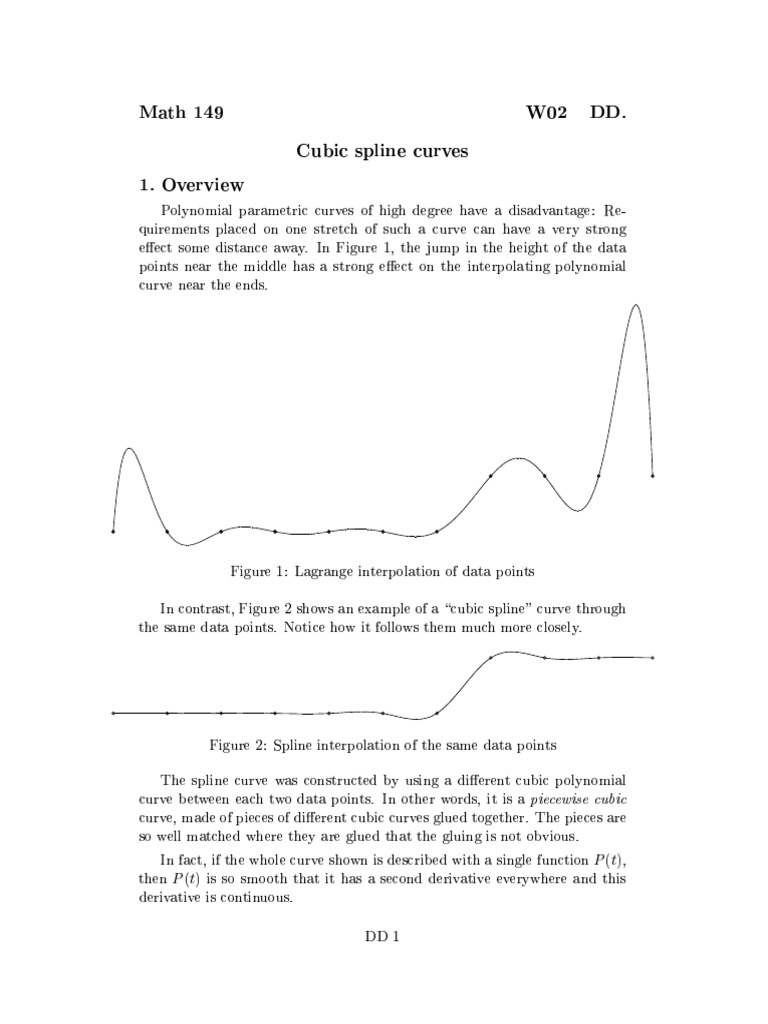 Cubic Spline Interpolation DD - Splines PDF | PDF | Interpolation ... Cubic Spline Interpolation DD - Splines PDF | PDF | Interpolation ...