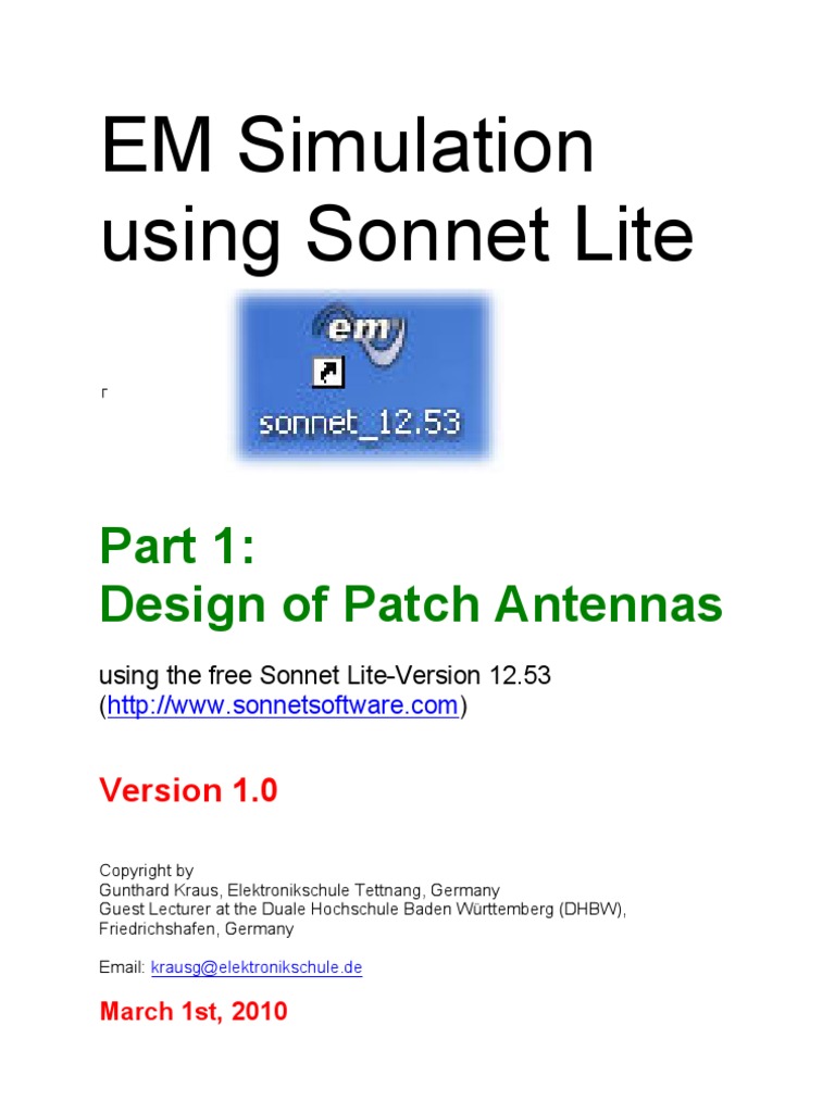Tutorial Sonnet e | PDF | Antenna (Radio) | Transmission Line