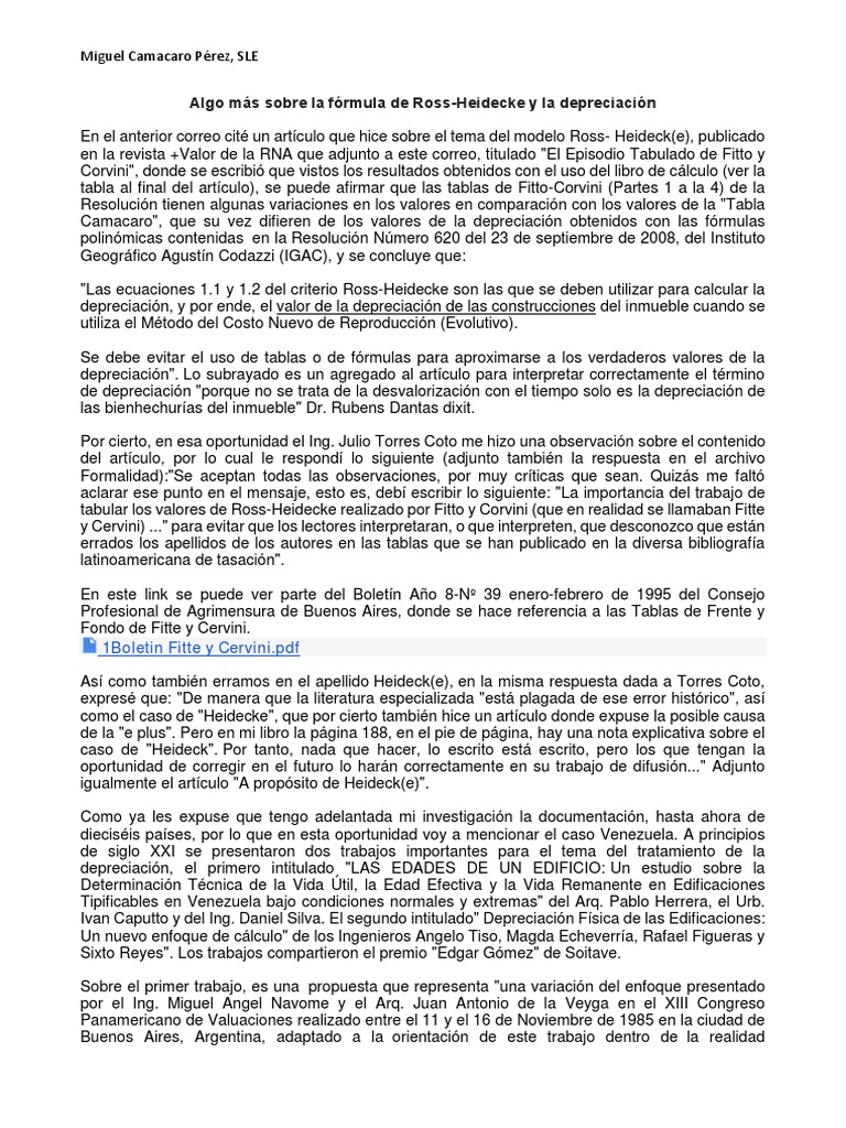 Algo Más Sobre La Fórmula de Ross | PDF | Depreciación | Vida