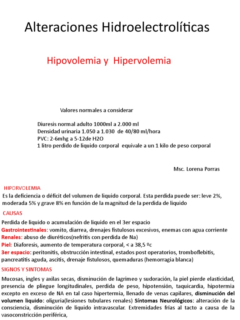 HIPERVOLEMIA y Hipovolemia PowerPoint | PDF | Insuficiencia cardíaca ...