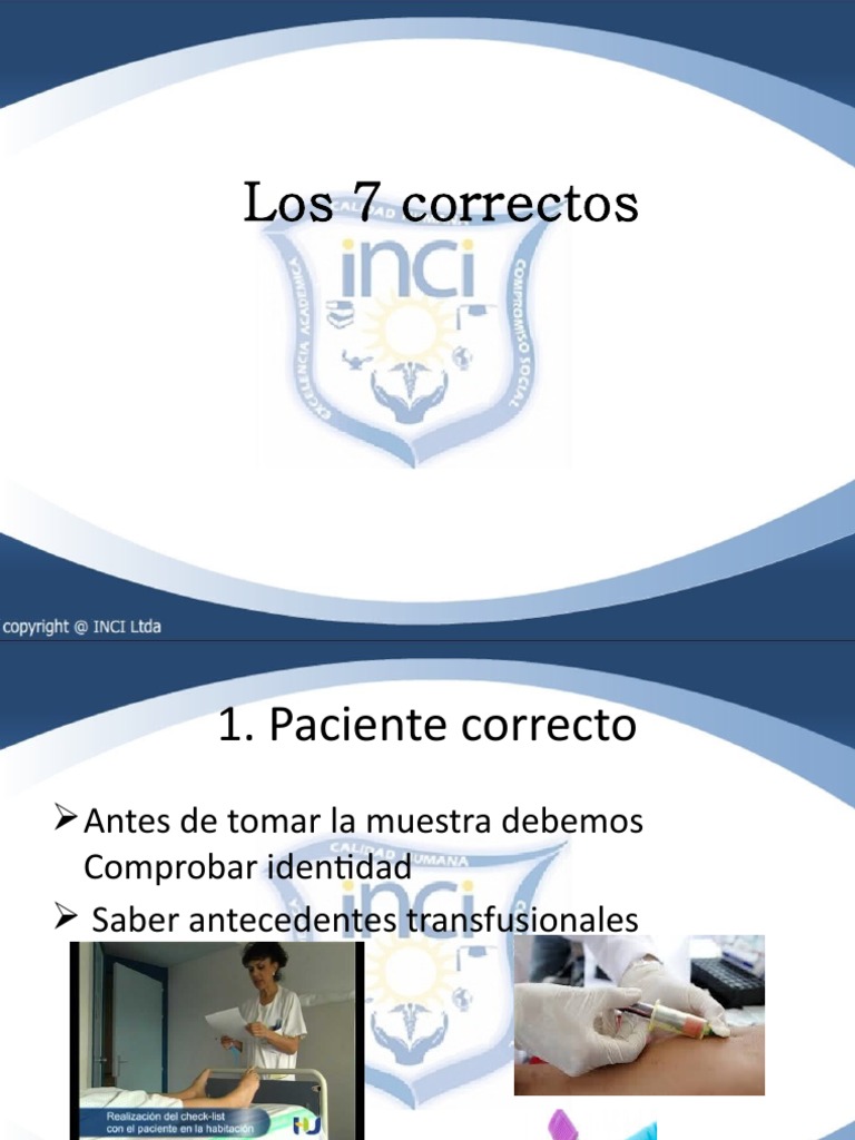 Laboratorio Clase 5C Los 7 Correctos | PDF | Medicina CLINICA | Rtt