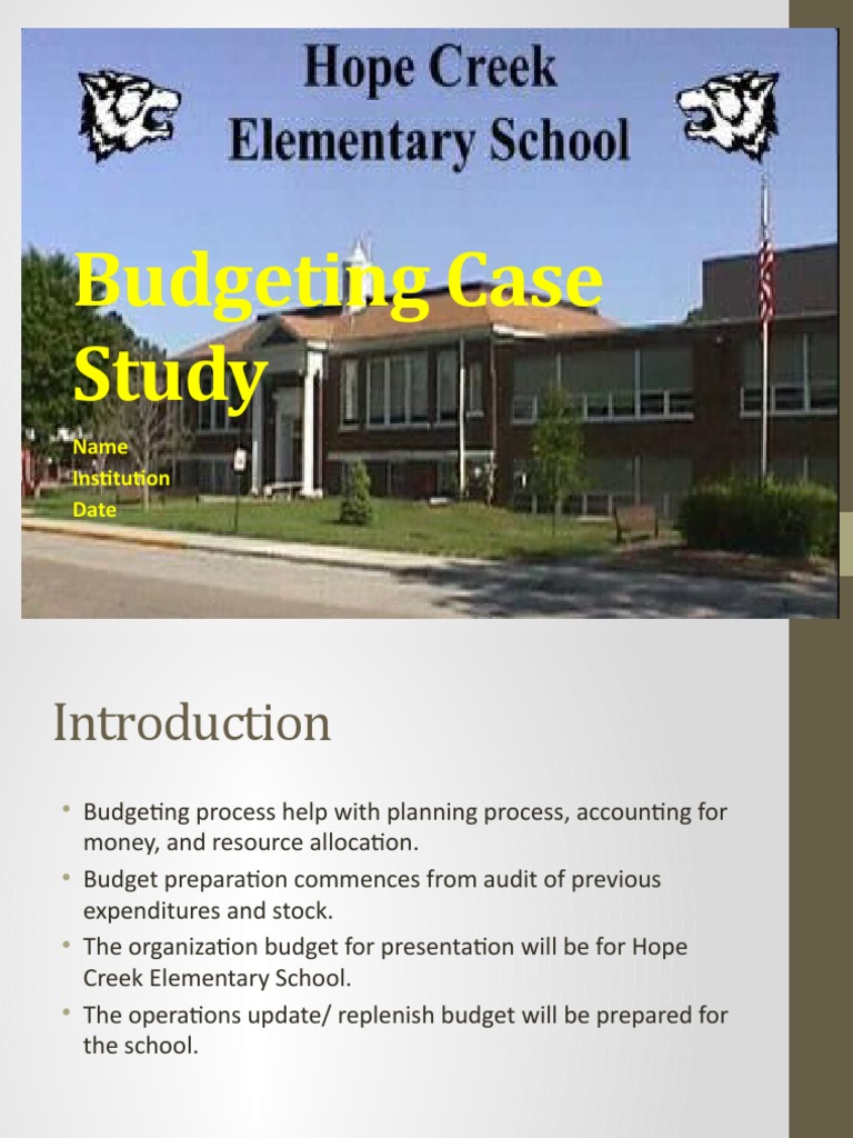 Budget Case Study | PDF | Schools | Budget