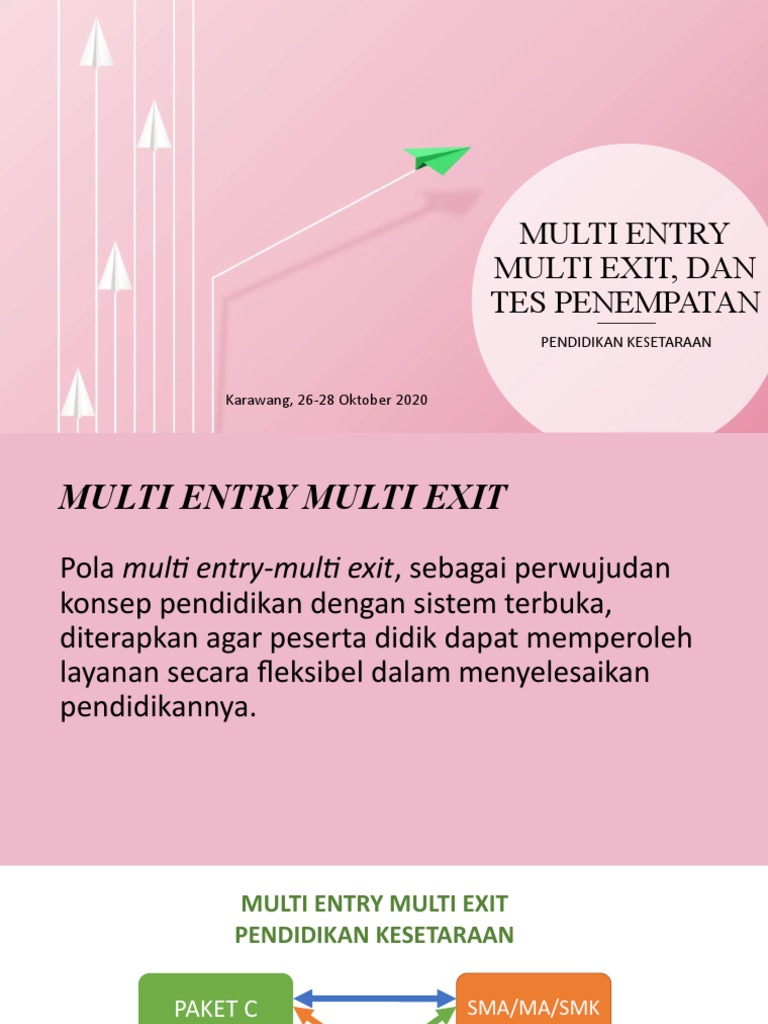 Multi Exit Multi Entry Pendidikan Kesetaraan | PDF | Bisnis
