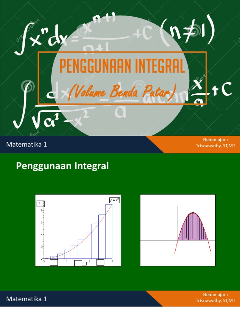Penggunaan Integral (Volume Benda Putar) | PDF