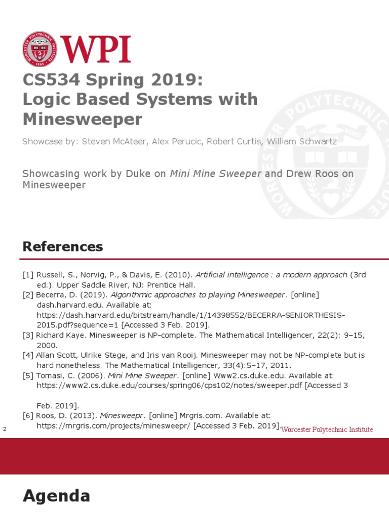 CS534 Spring 2019: Logic Based Systems With Minesweeper | PDF | Syntax (Logic) | Metalogic