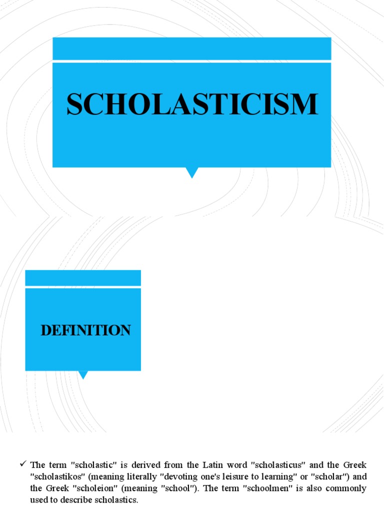 SCHOLASTICISM | PDF | Religion & Spirituality