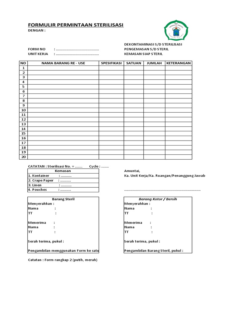 Request for Sterilization Form | PDF