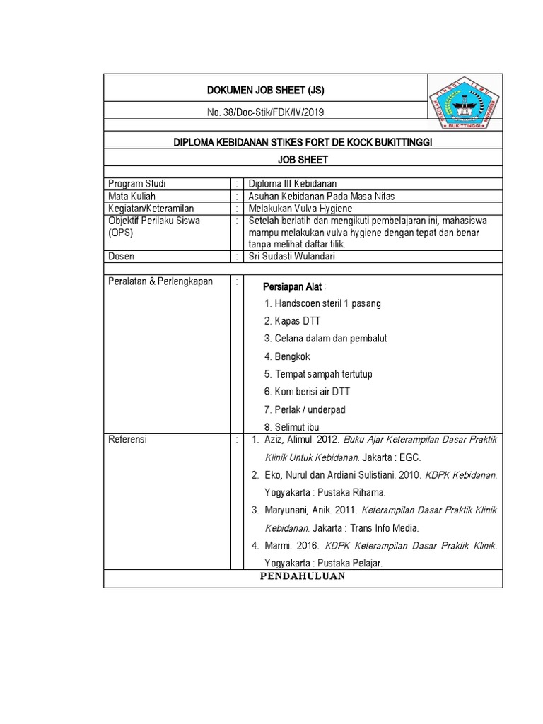 Dokumen Job Sheet | PDF