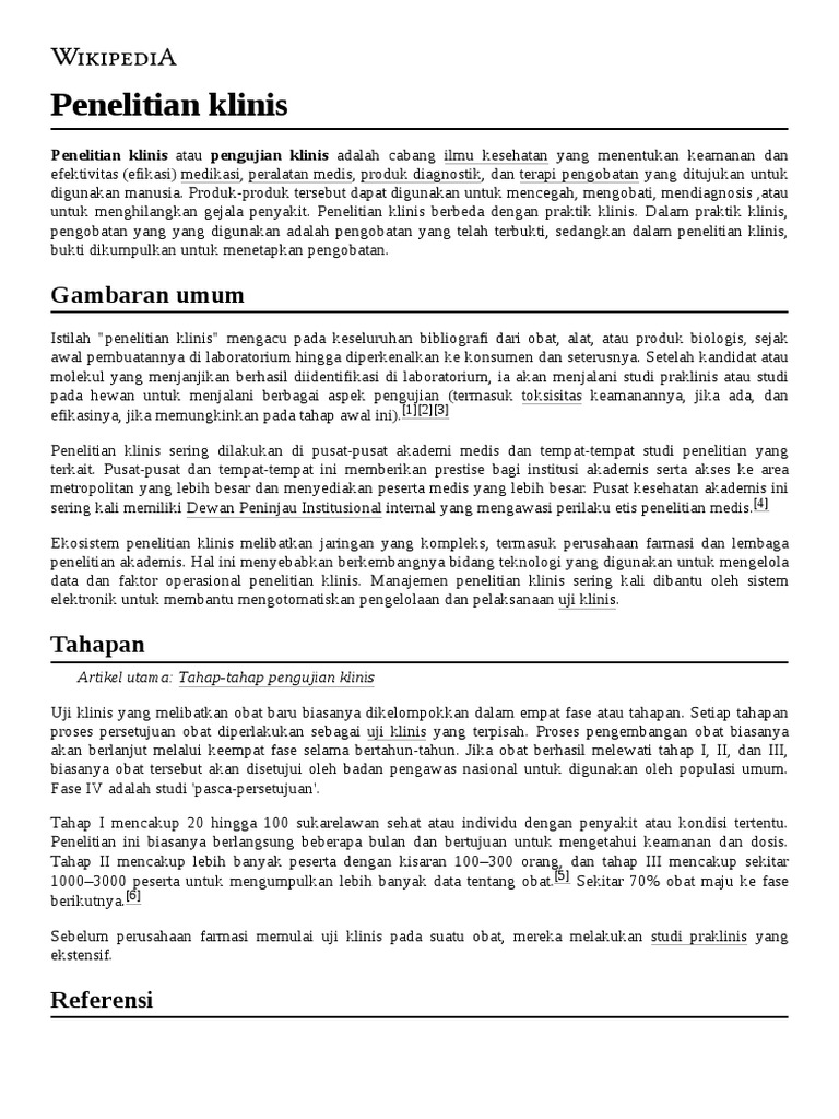 Penelitian Klinis | PDF