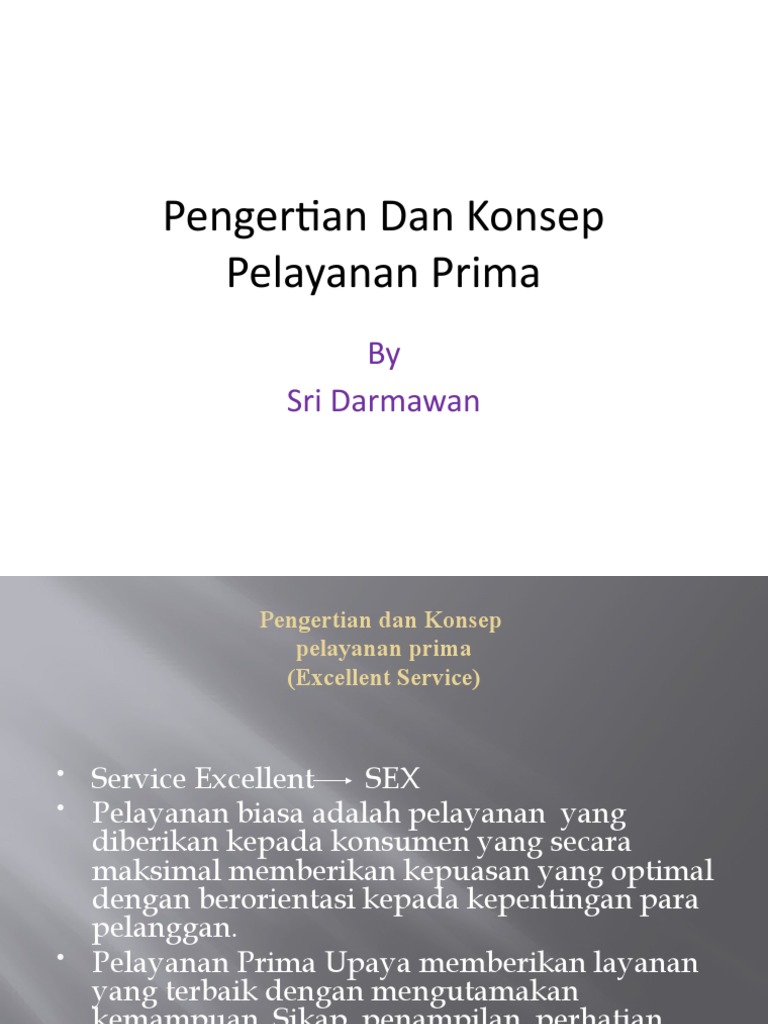 Pengertian Dan Konsep Pelayanan Prima | PDF